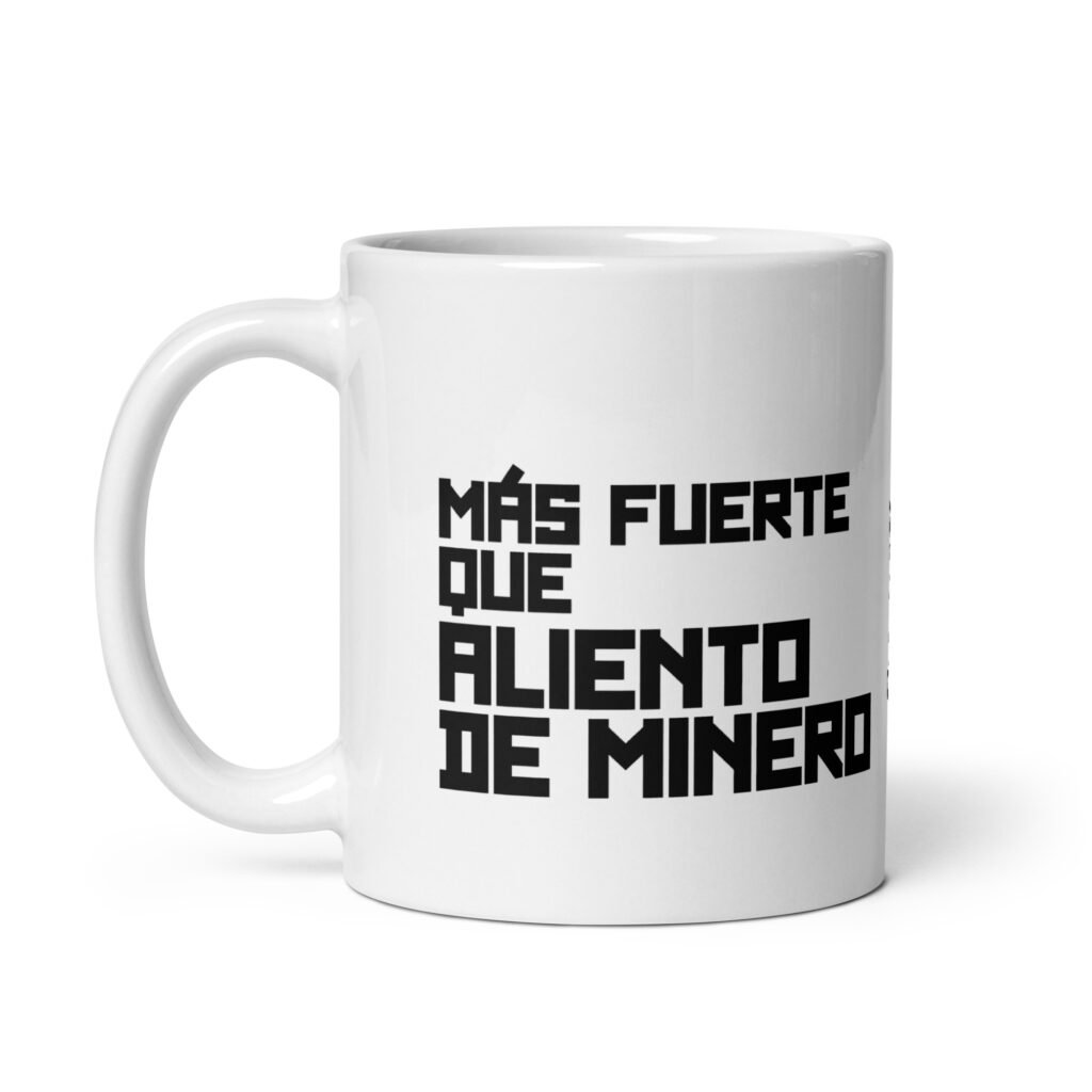 Taza Más Fuerte que Aliento de Minero - Camisetas originales SarcastiX.com